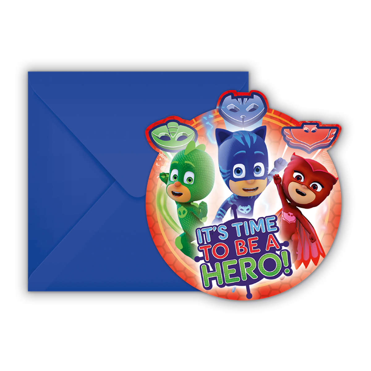 Pj Masks Die-cut Invitations & Envelopes| PROCOS