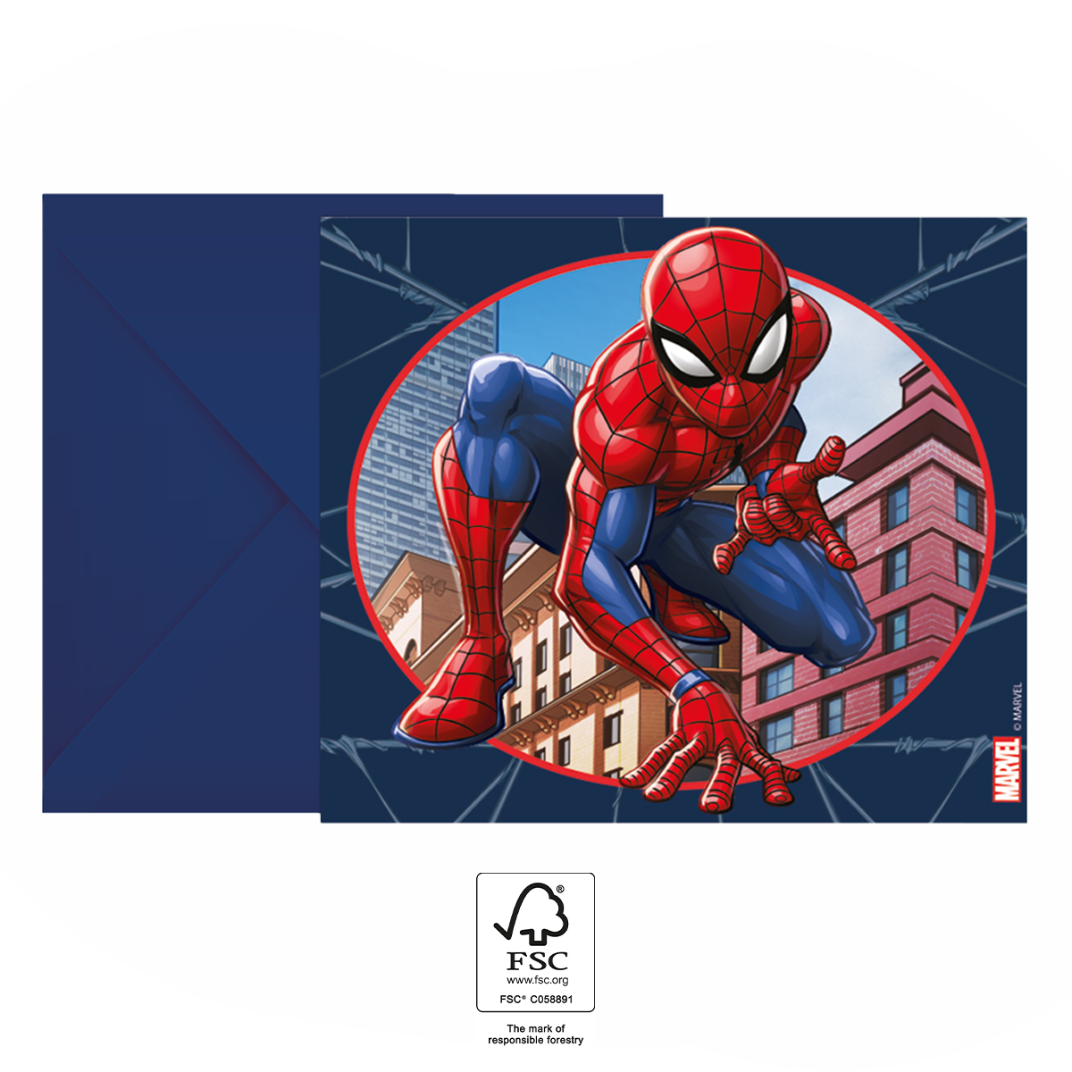 Spider-Man Invitations & Envelopes FSC| PROCOS