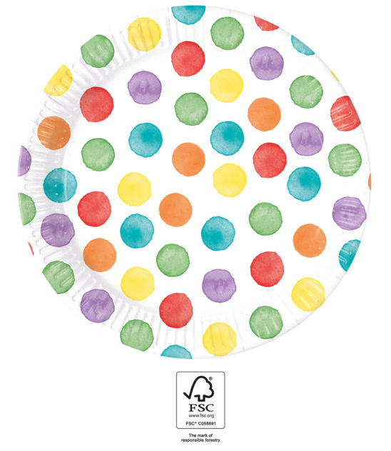 Color Party Paper Plates 23 cm FSC| PROCOS