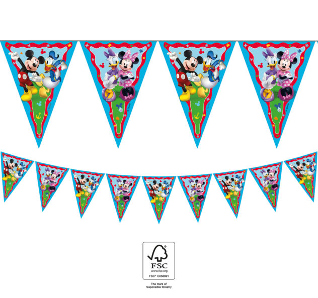Mickey Mouse Paper Triangle Flag Banner (9 flags) FSC| PROCOS